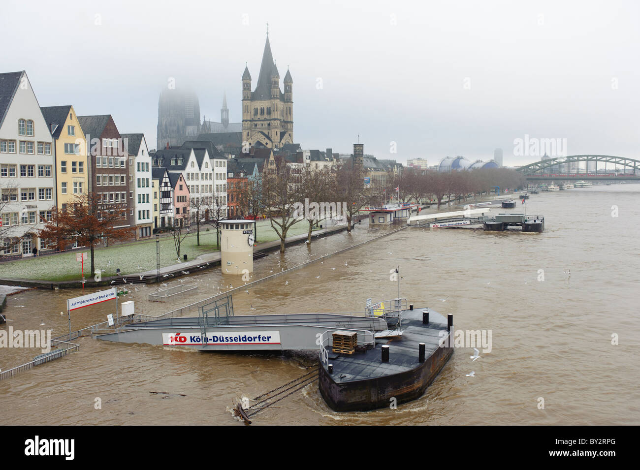 The Flooded City of Cologne in 2011 Stock Photo - Alamy