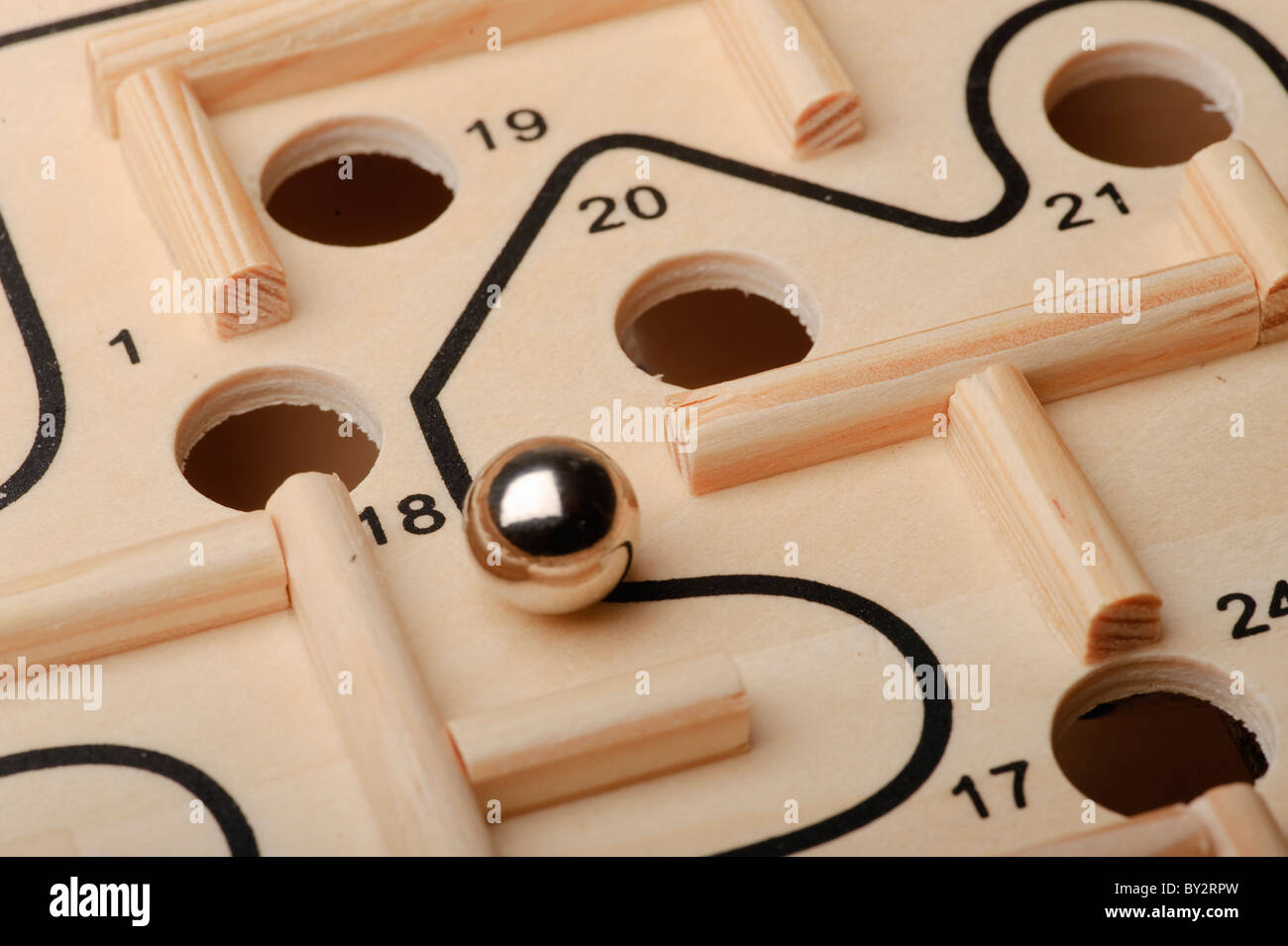 Detail of a toy labyrinth Stock Photo - Alamy
