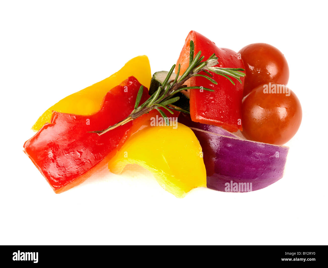Freshly Prepared Colourful Mediterranean Vegetables Ready To Cook ...