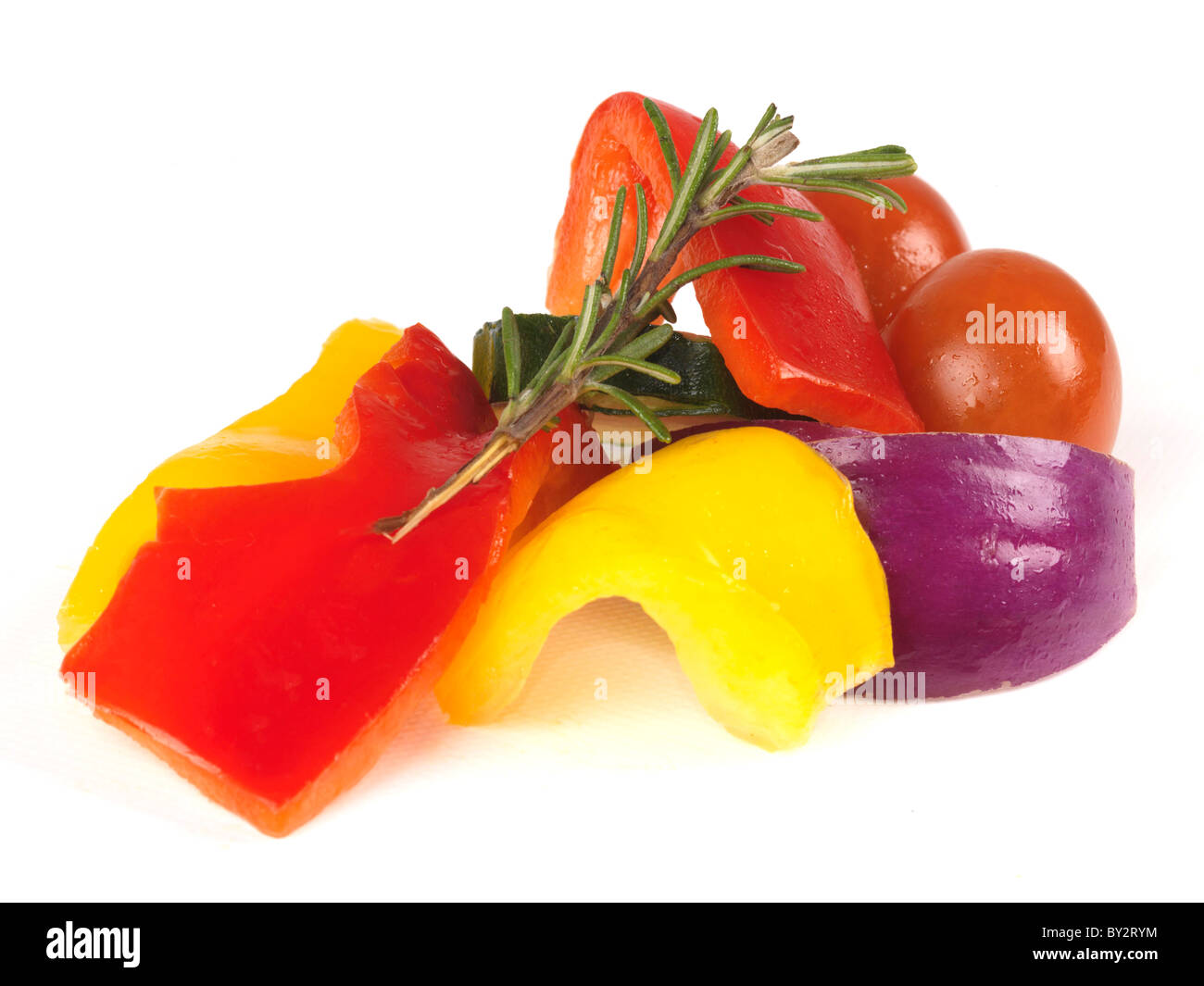 Freshly Prepared Colourful Mediterranean Vegetables Ready To Cook ...