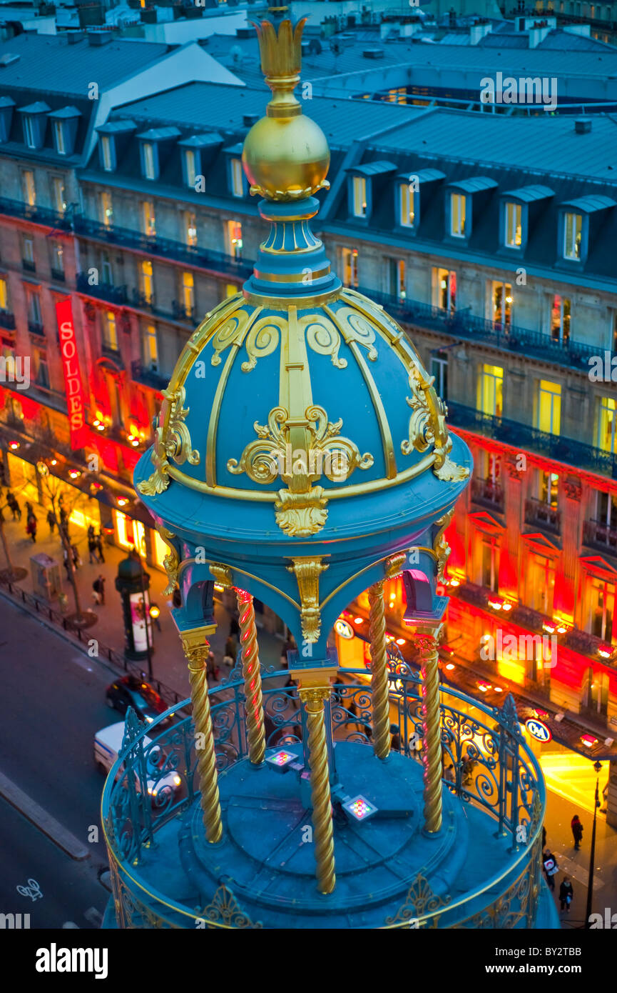Paris, France, Shopping, Printemps Department Store, Outside, Dusk ...