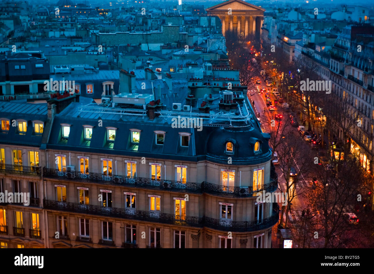 Paris, France, High Angle, Old Office and Residential Buildings ...