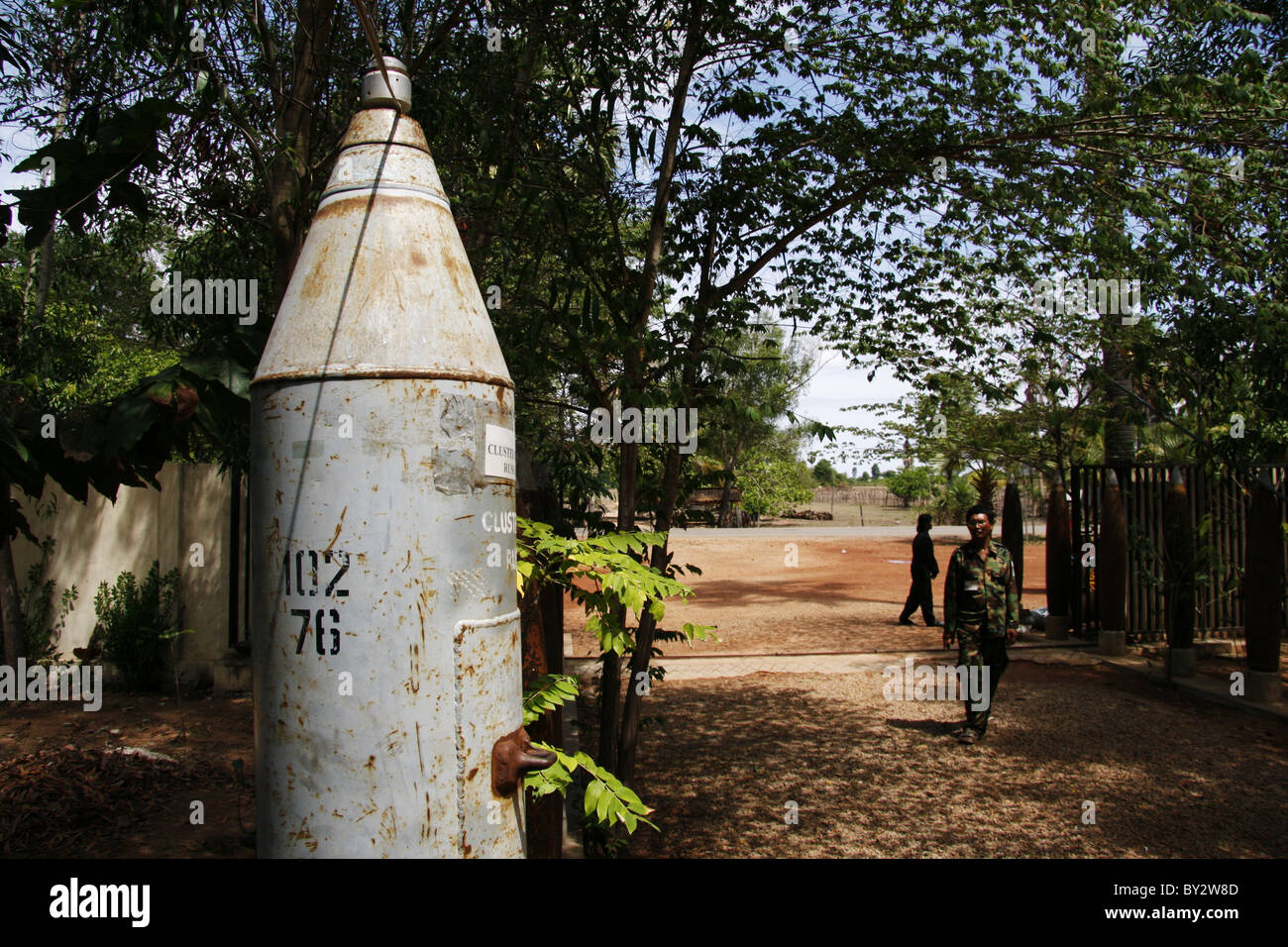 UXO at the Cambodian Land Mine Museum near Siem Reap, hosts an ...