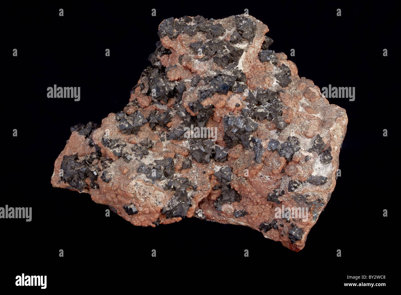 Hausmannite on Garnet (Andradite) - South Africa - N'Chwaning Mines ...