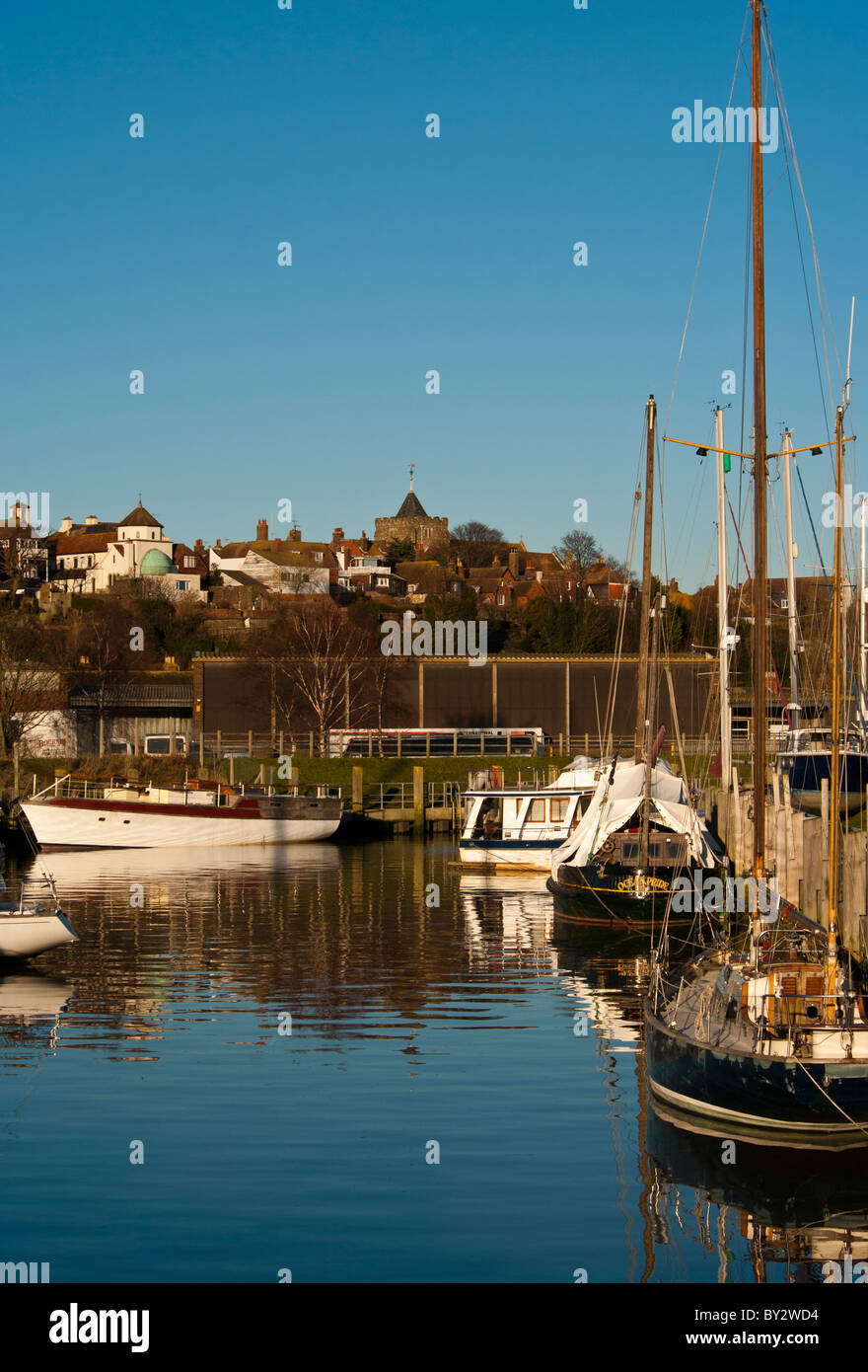 The River Brede and Rye East Sussex England yacht moorings Stock Photo ...