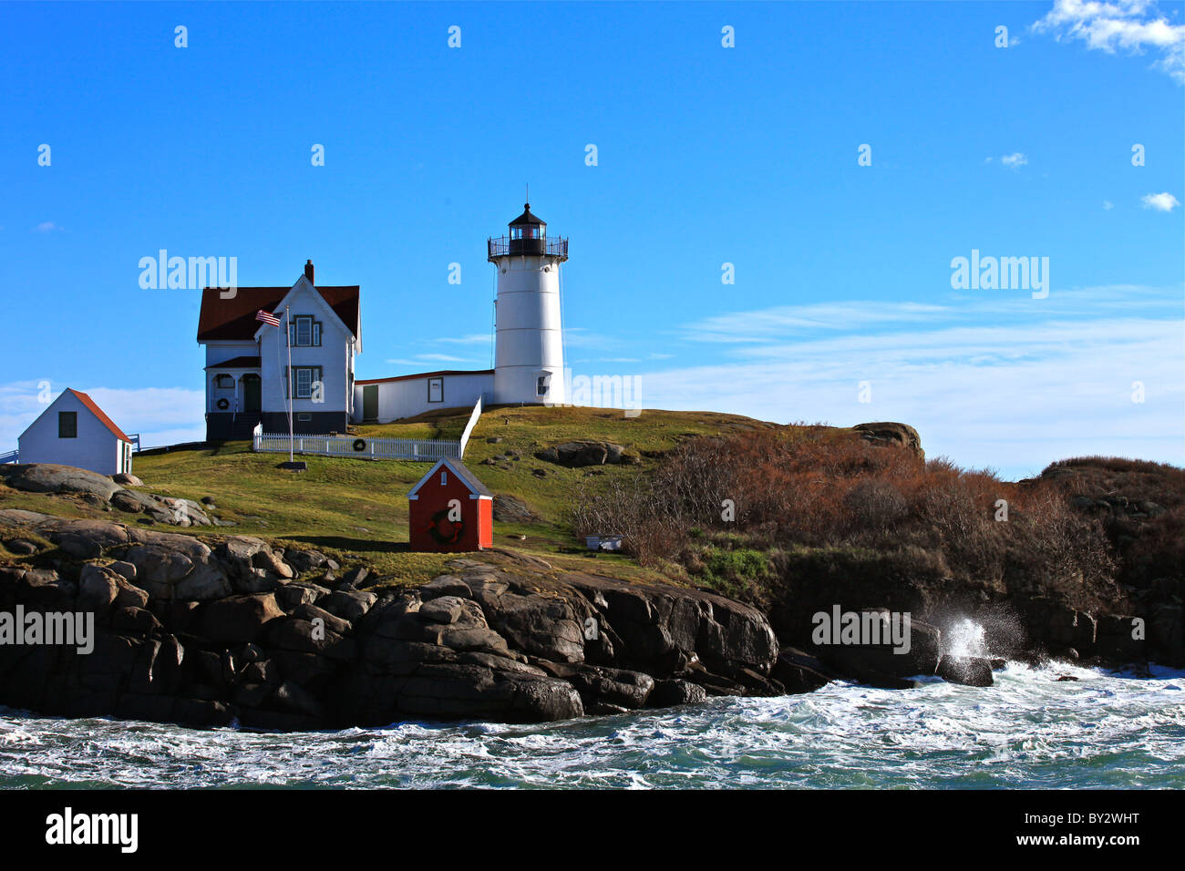 The Nubble Light Stock Photo - Alamy