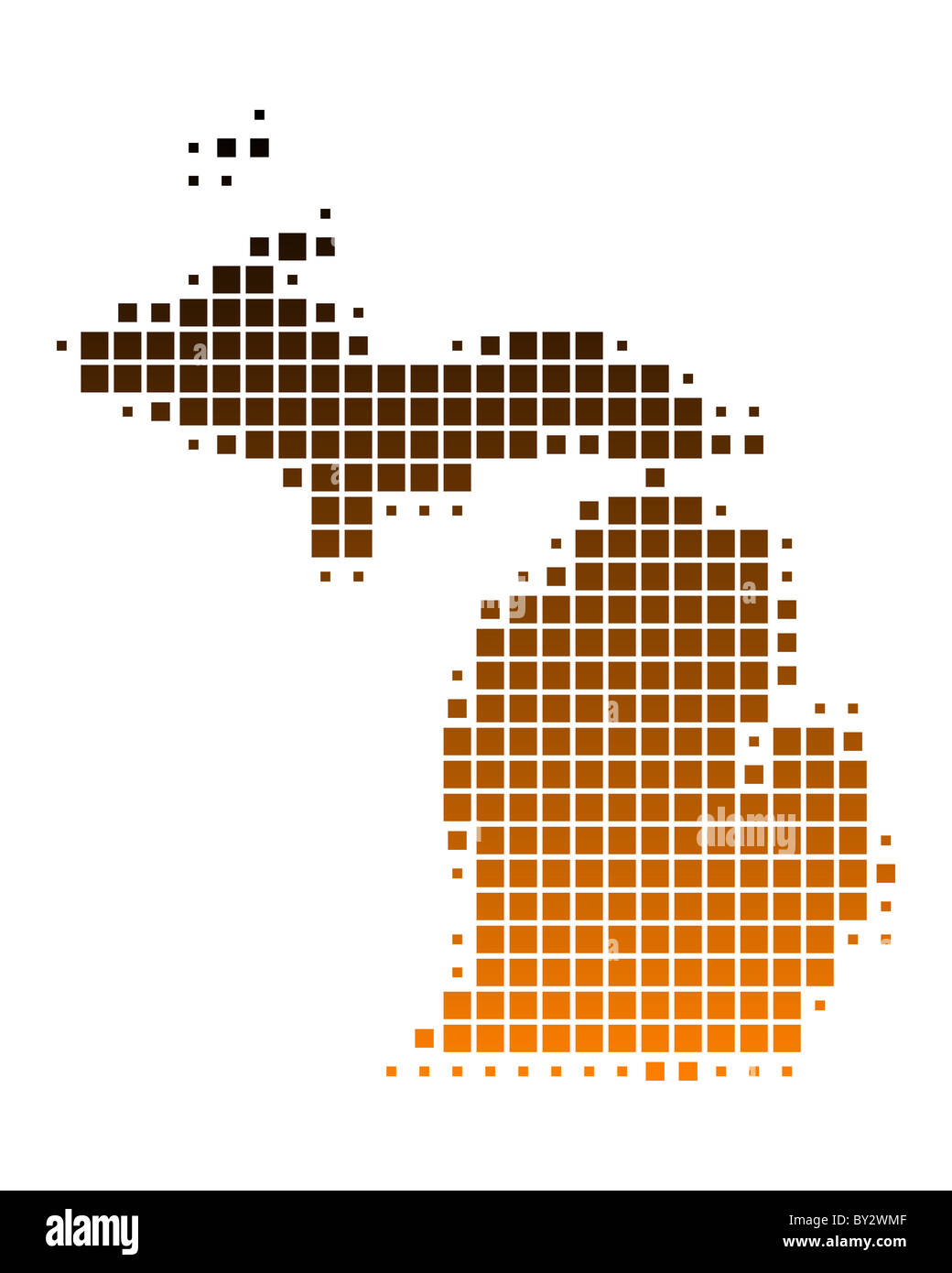 Michigan us state dot hi-res stock photography and images - Alamy
