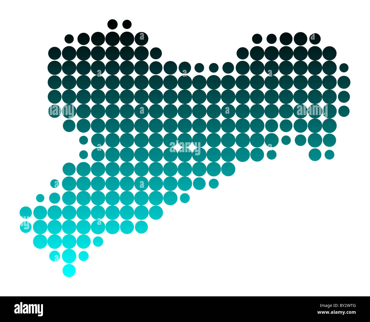 Map of Saxony Stock Photo - Alamy