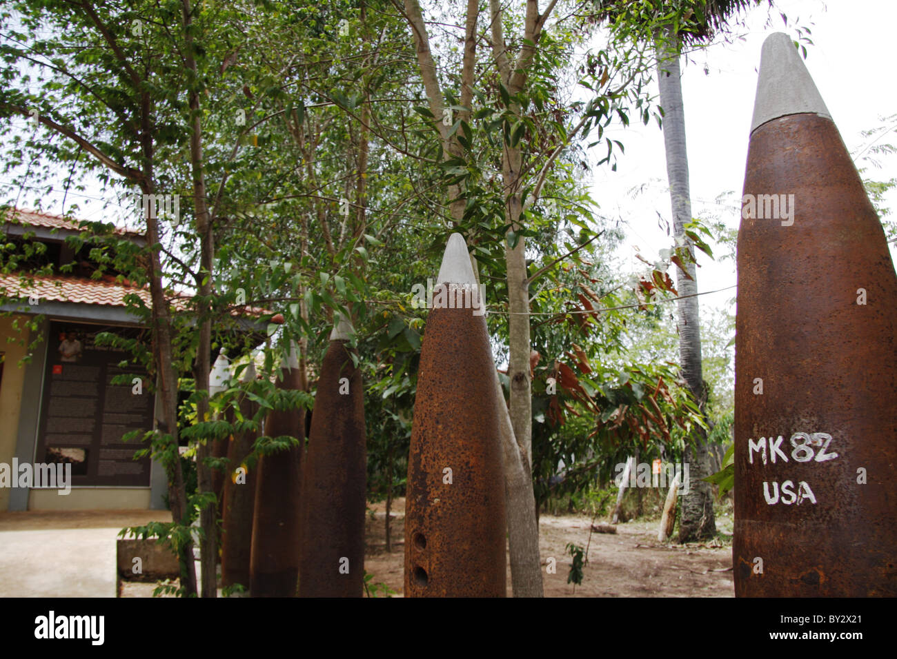 Rocket shells at the Cambodian Land Mine Museum near Siem Reap, hosts ...