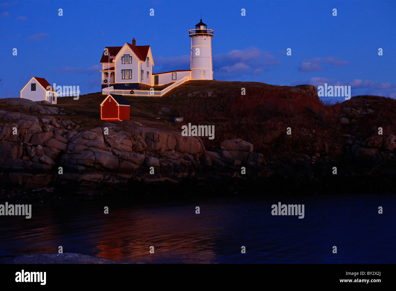The Nubble Light Stock Photo - Alamy