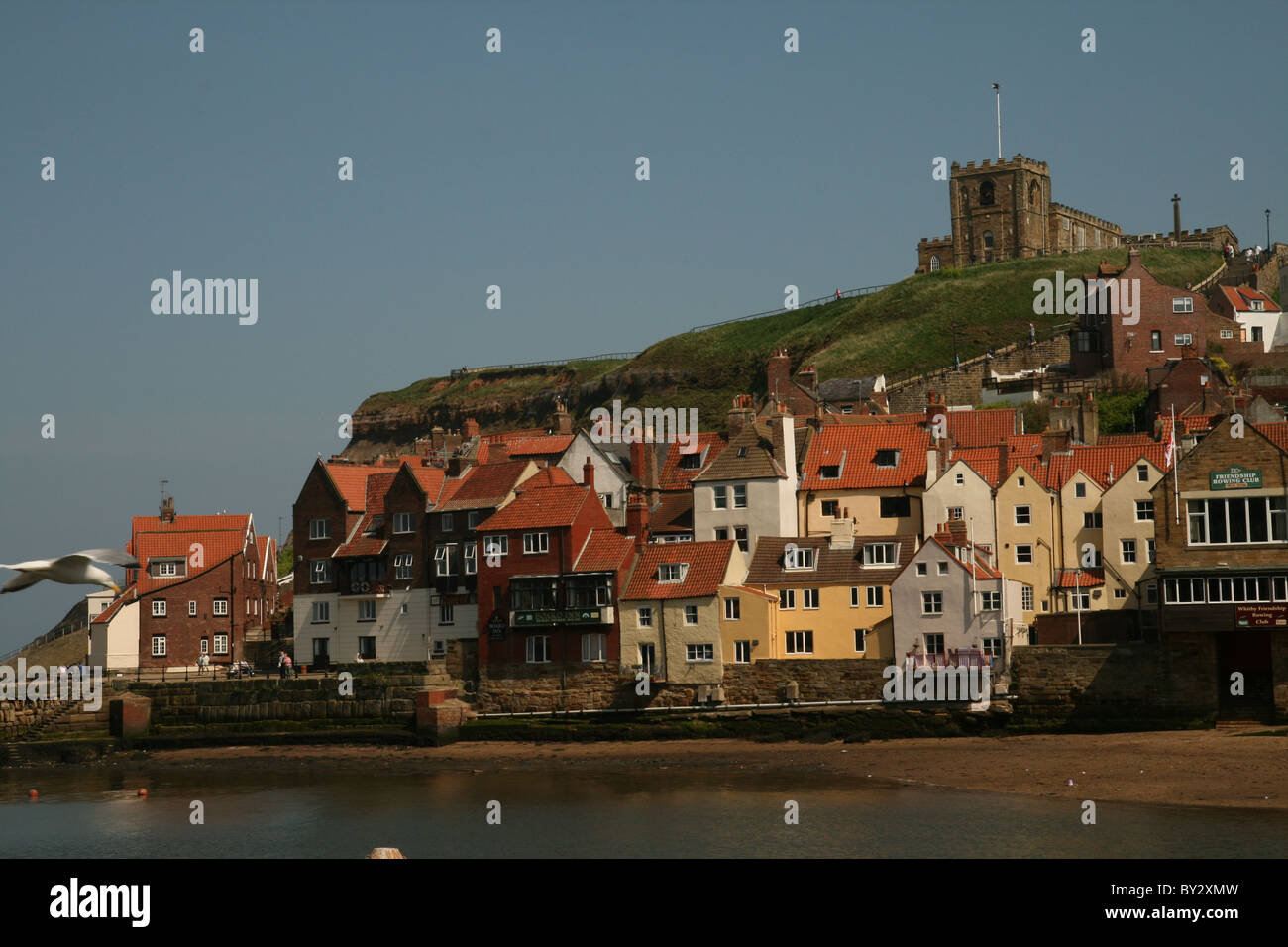 Houses on the quayside at Whitby Stock Photo - Alamy