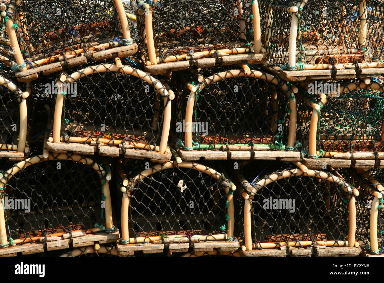 Creel pots at Whitby Stock Photo - Alamy