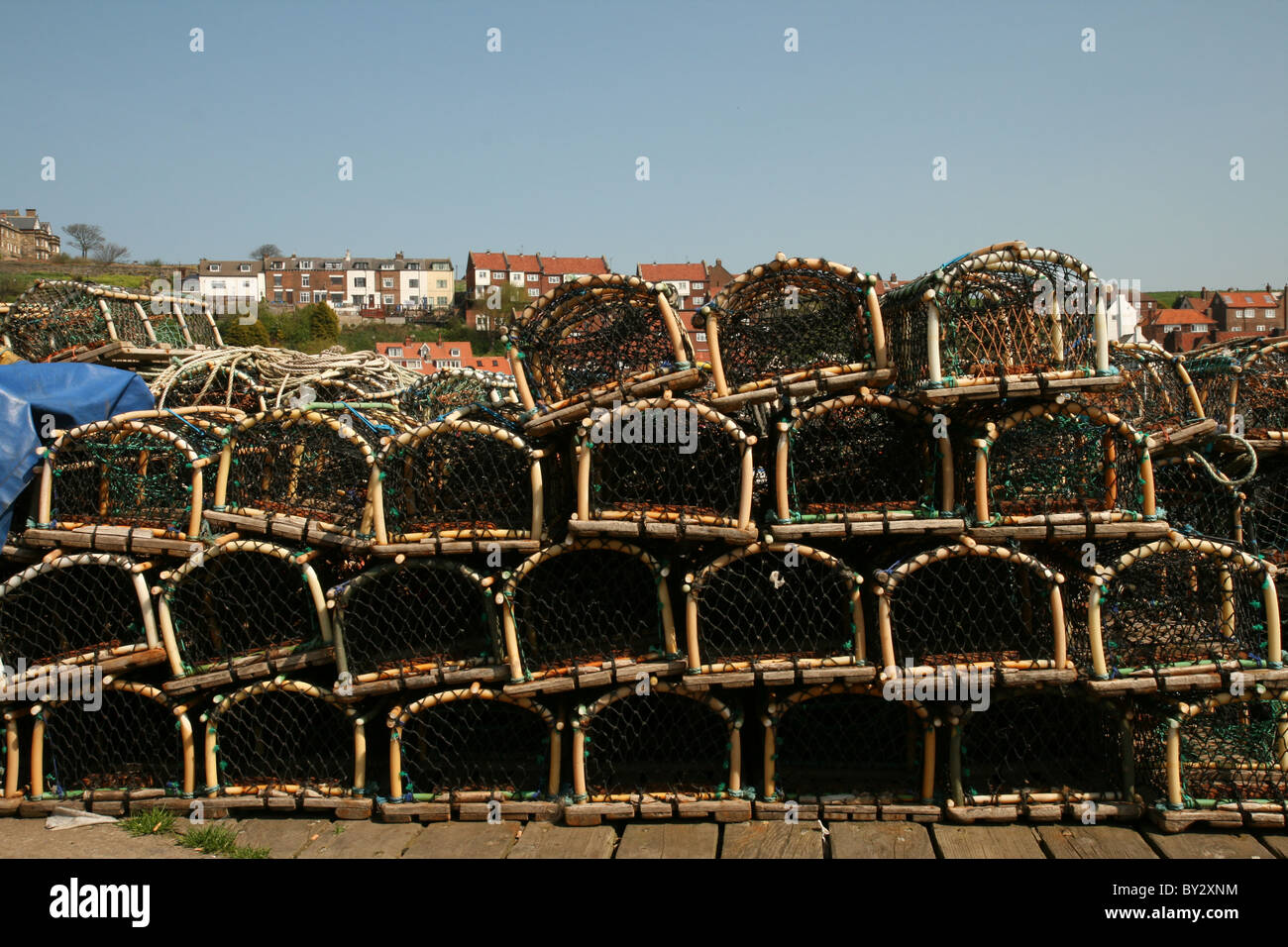 Creel pots in Whitby Stock Photo - Alamy
