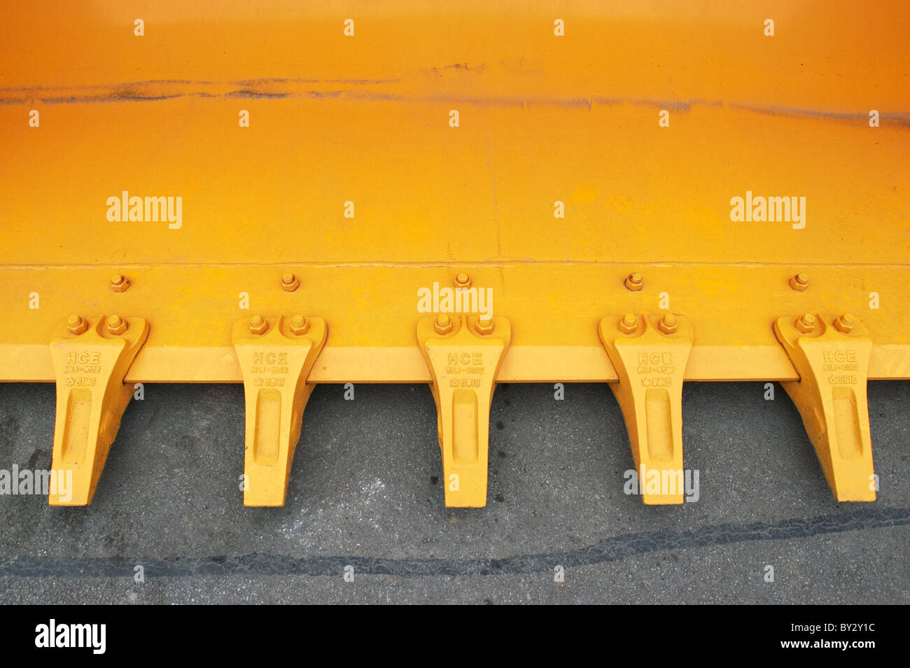 Front loader bucket detail Stock Photo - Alamy