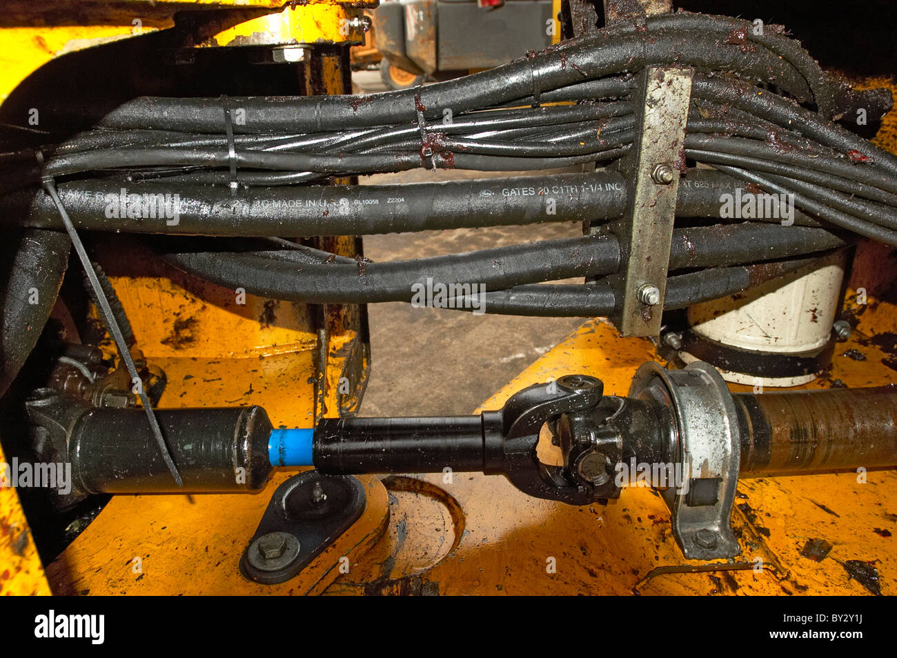 Hydraulic connection of plant detail Stock Photo - Alamy