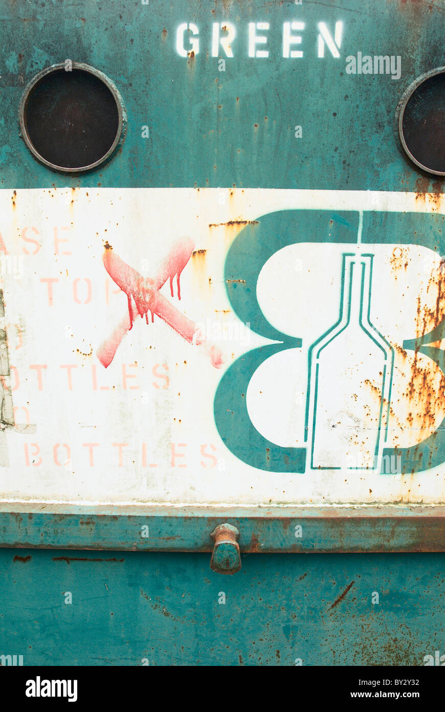 Recycling collection container detail Stock Photo - Alamy