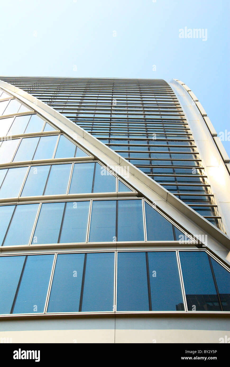 Abstract detail of office building with glass cladding Stock Photo - Alamy