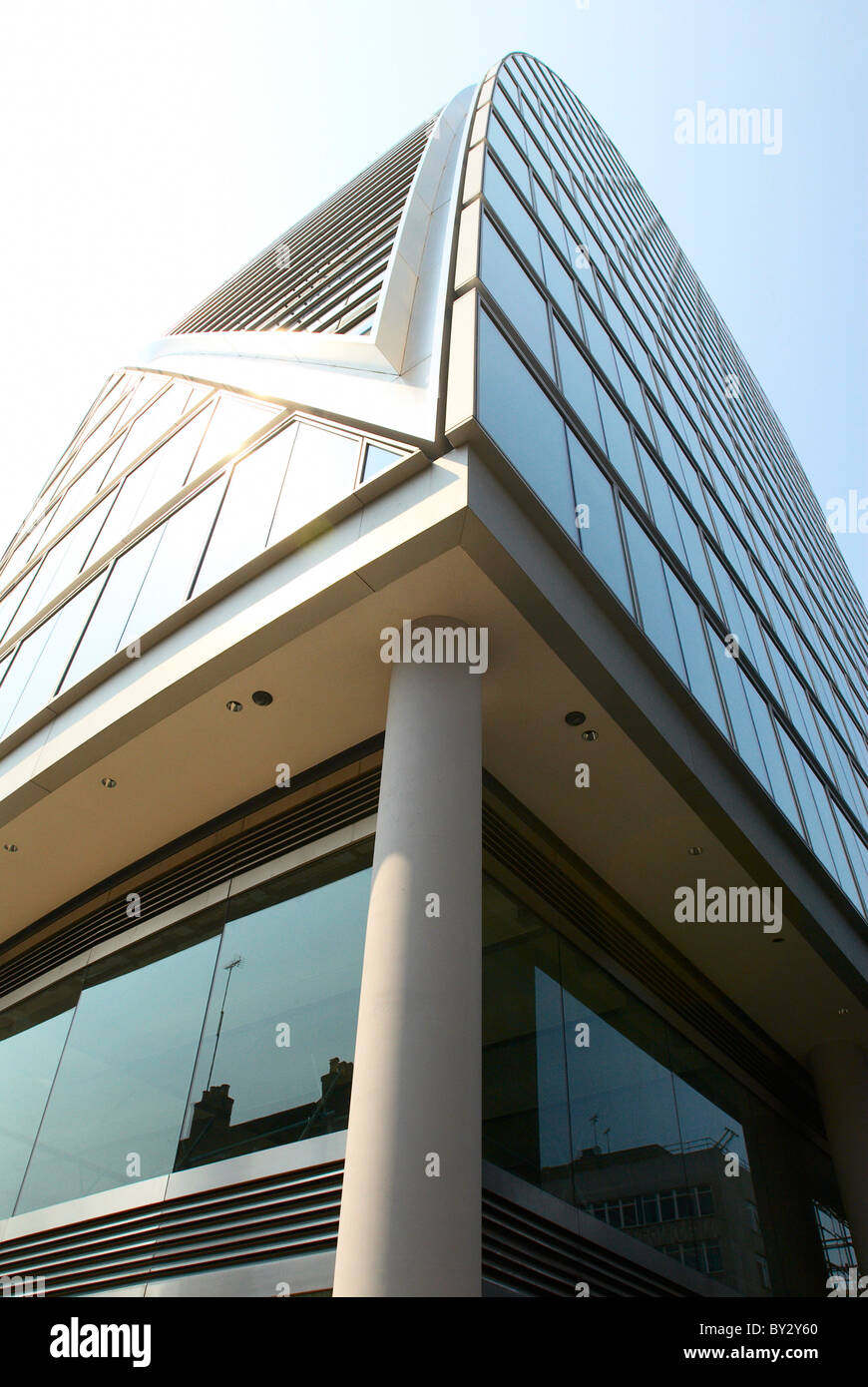 Abstract detail of office building with glass cladding Stock Photo - Alamy