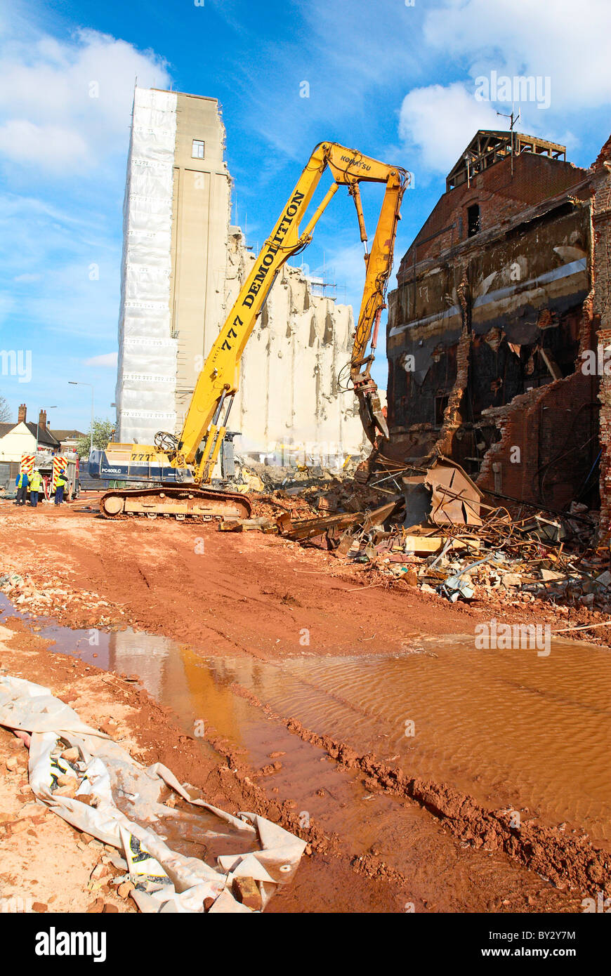 Factory under demolition for a new property development scheme in ...
