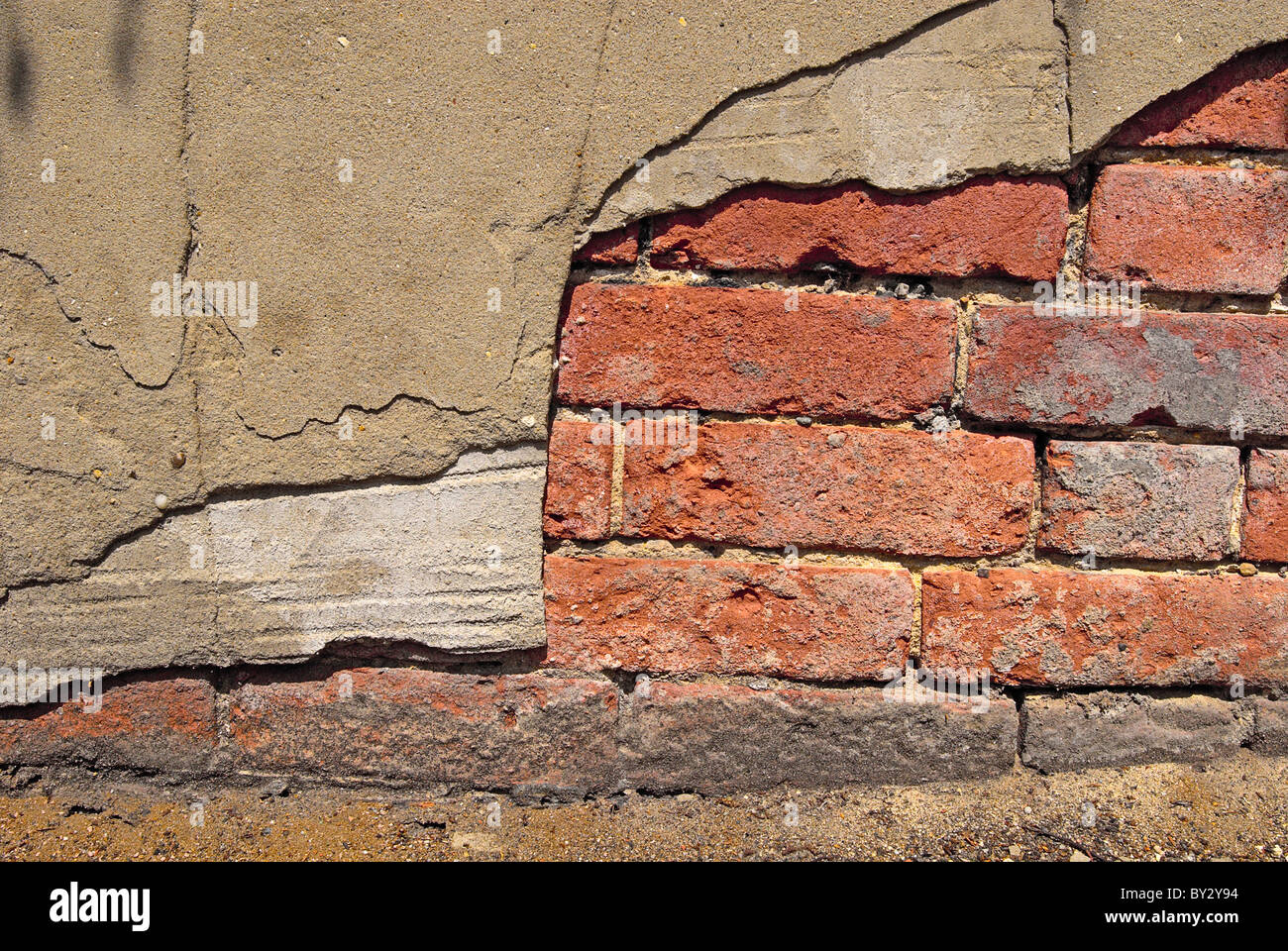 Serious decay of mortar joints and crumbling brick wall Stock Photo - Alamy