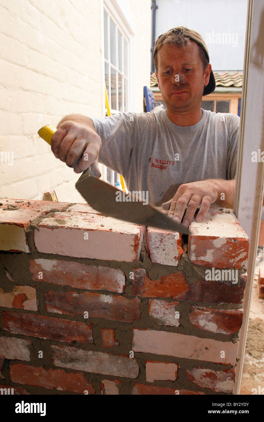 Bricklaying at house UK Stock Photo - Alamy