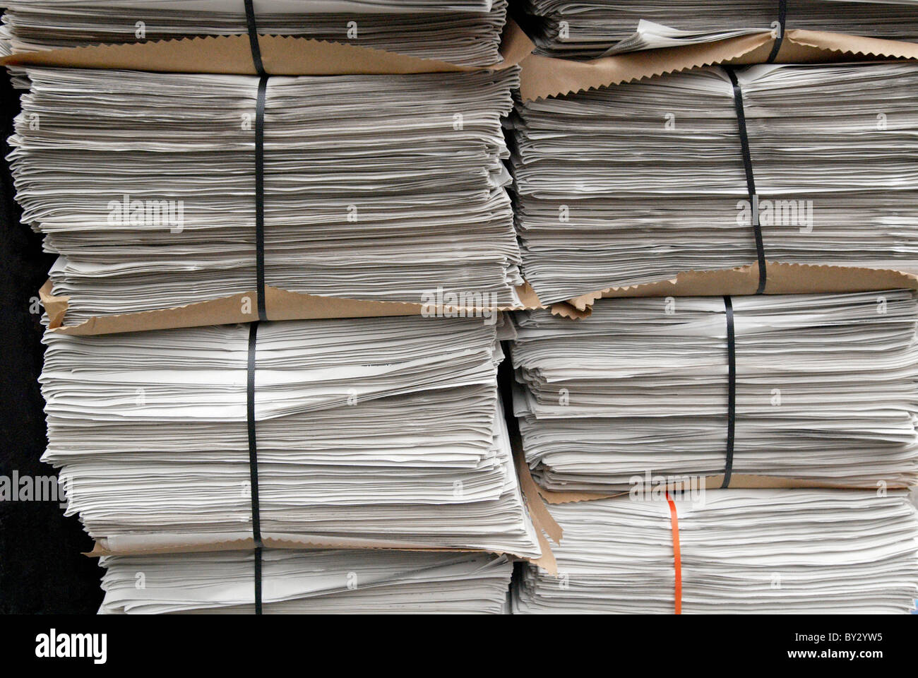 Stacks of newspapers Stock Photo - Alamy