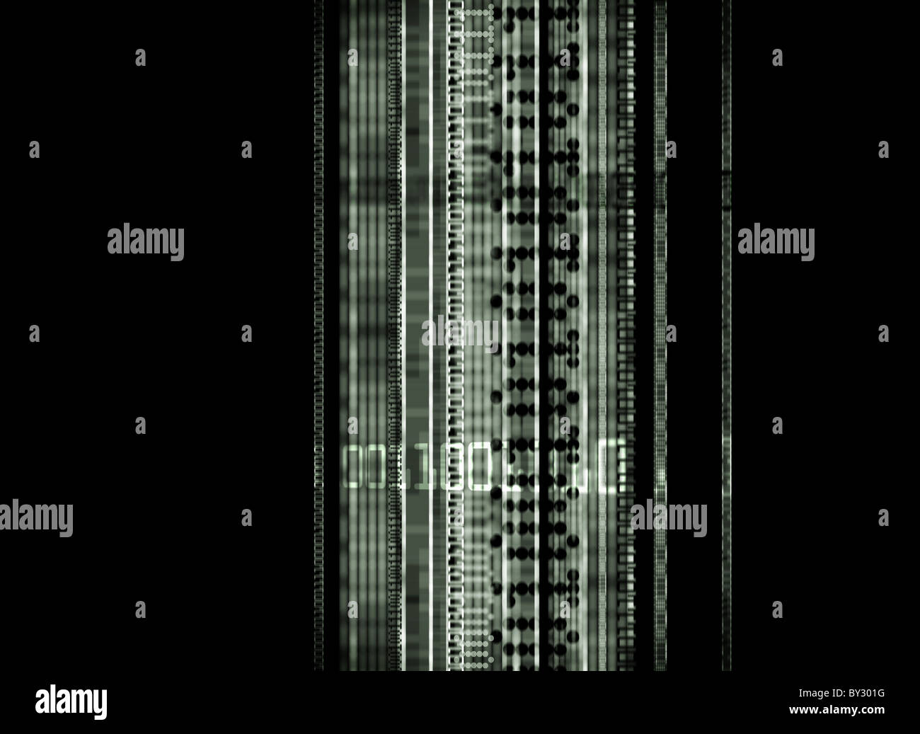 Illustration Showing Binary Data Streams Representing Networking Internet And Data Usage Stock