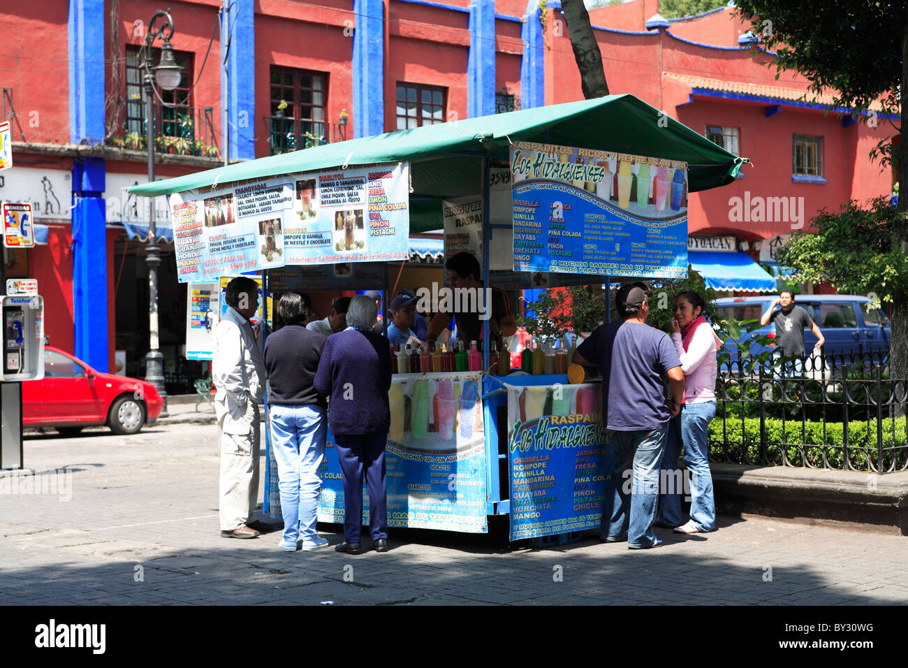 Flavored ice vendor, Coyoacan, Mexico City, Mexico, North America Stock ...