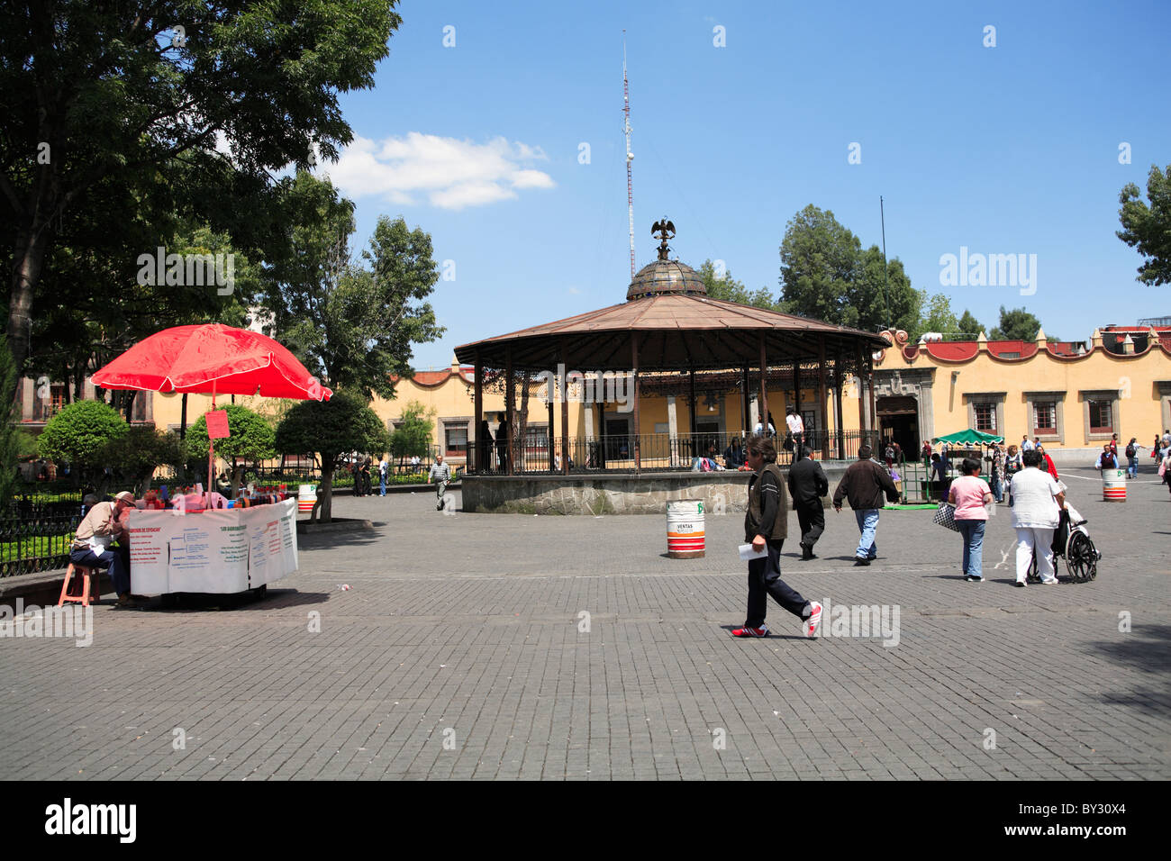 Plaza Hidalgo, Coyoacan, Mexico City, Mexico, North America Stock Photo ...