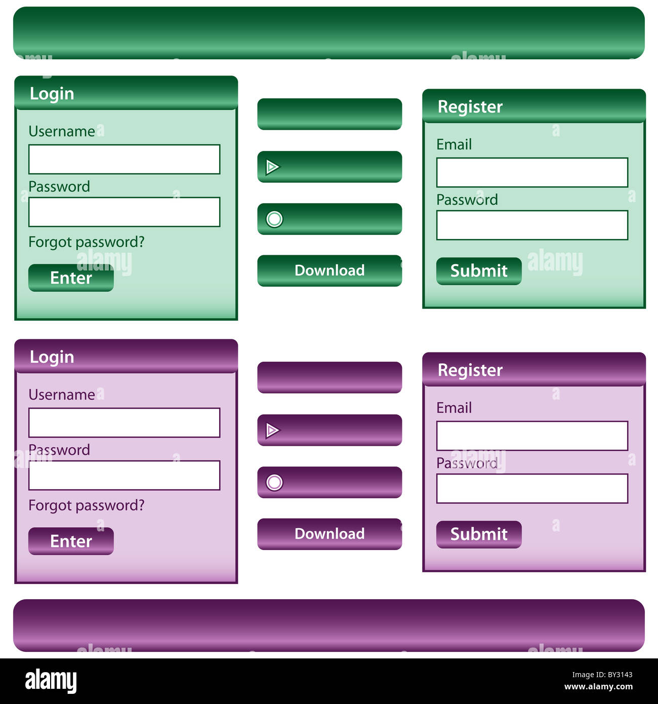 Stylish login form template design hi-res stock photography and images ...