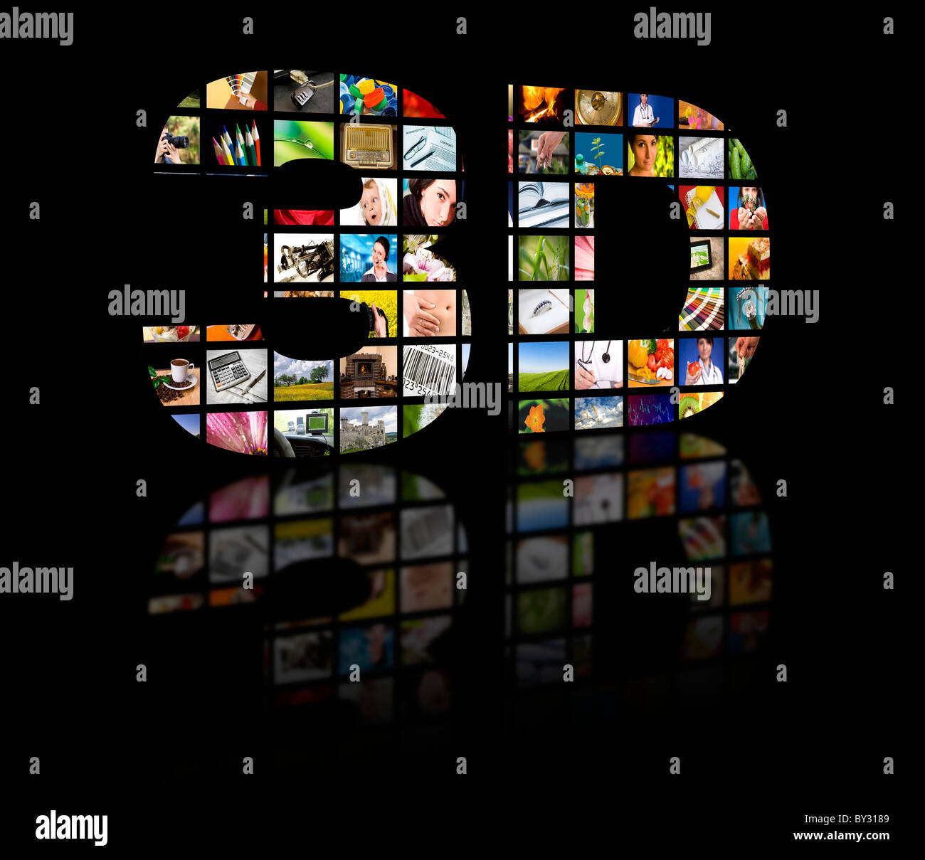 LCD TV panels. Television 3D production technology concept Stock Photo ...