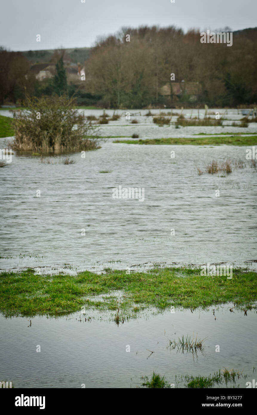 Flooded farm land Stock Photo - Alamy