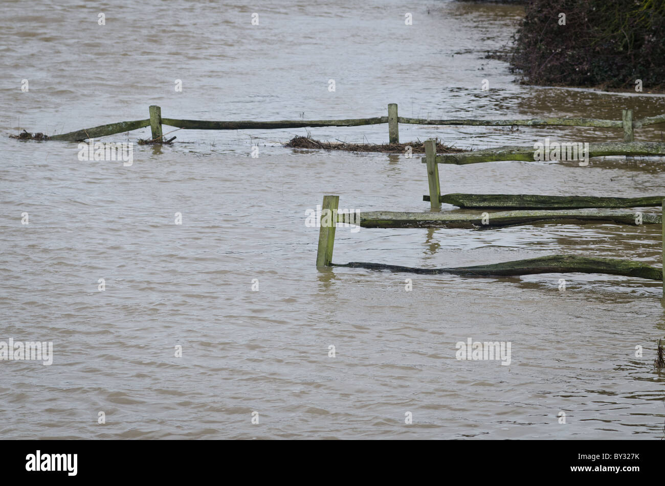 Flooded farm land Stock Photo - Alamy