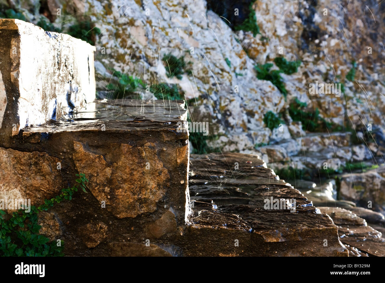 Man made stairs on mountain base Stock Photo - Alamy