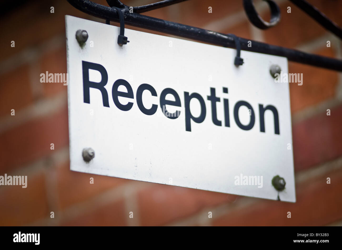 Reception sign hi-res stock photography and images - Alamy