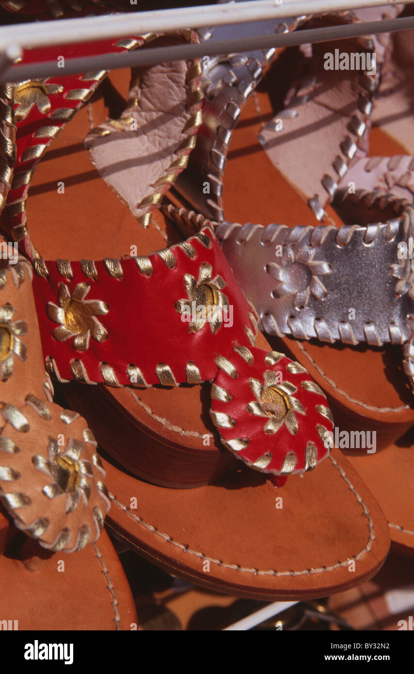 Handmade sandals, Capri, Italy Stock Photo - Alamy