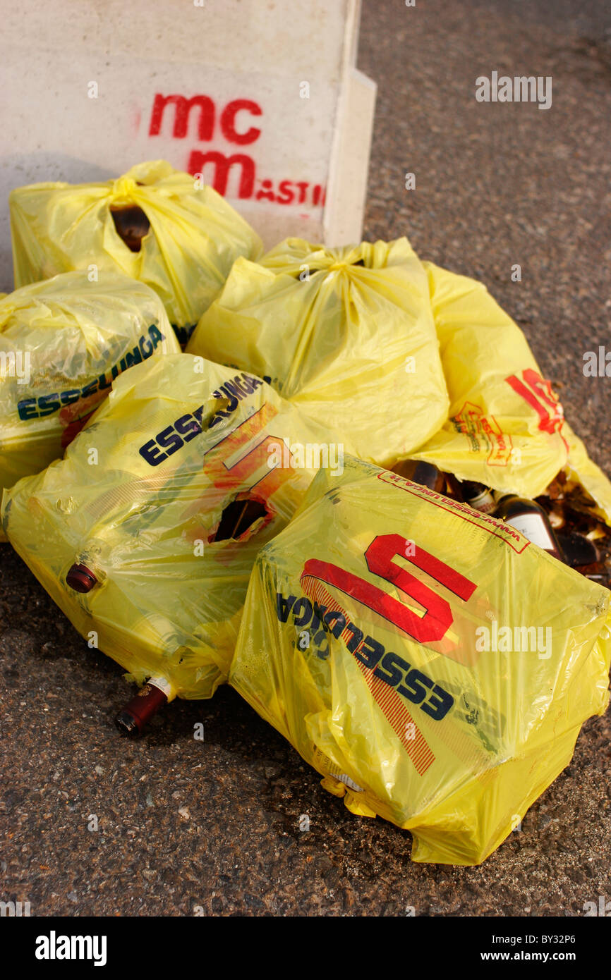 Garbage begs left on the street hi-res stock photography and images - Alamy