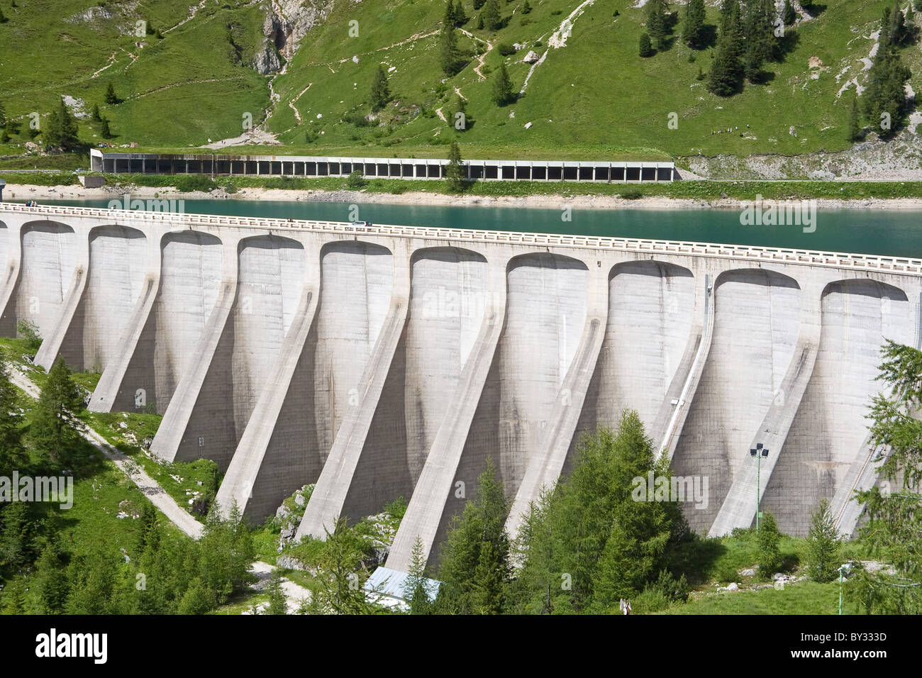 detail of Fedaia lake dam in Trentino, Italy Stock Photo - Alamy