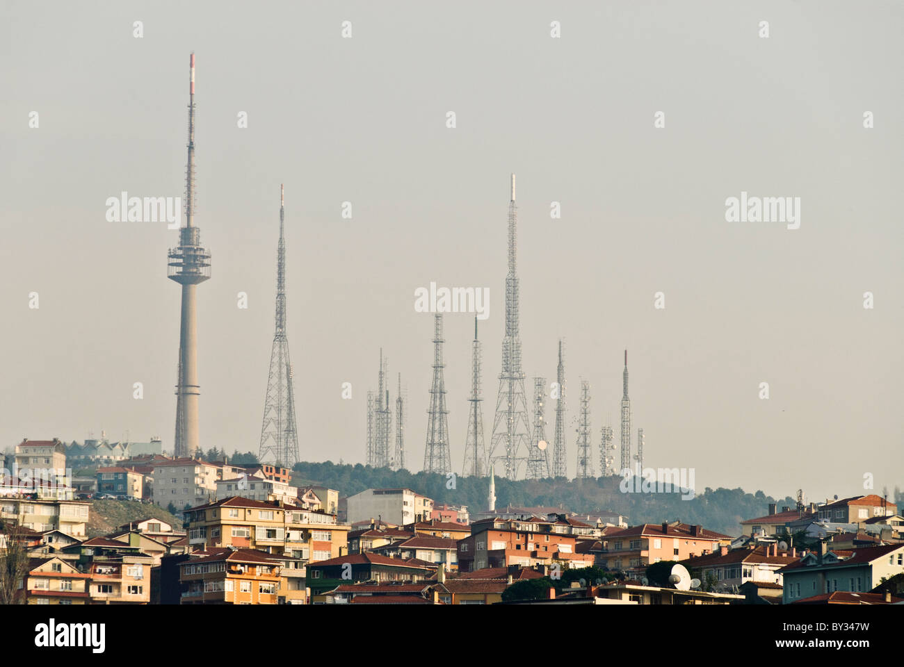 Radio Towers Asian Side Istanbul Turkey // ISTANBUL, Turkey — A cluster ...