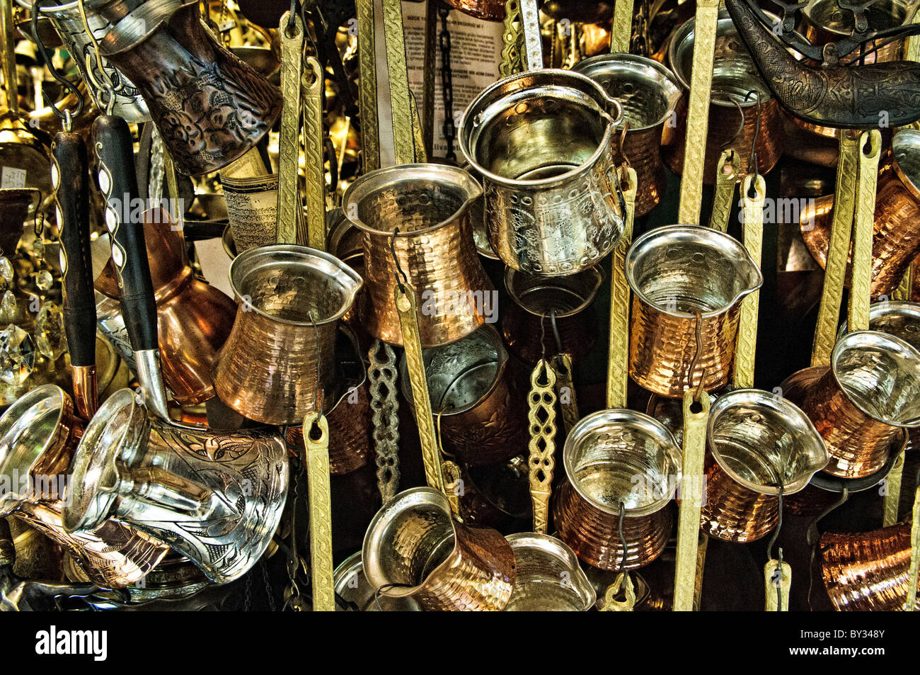 Brass Ladles Cookware Grand Bazaar Istanbul // ISTANBUL, Turkey — Brass ...