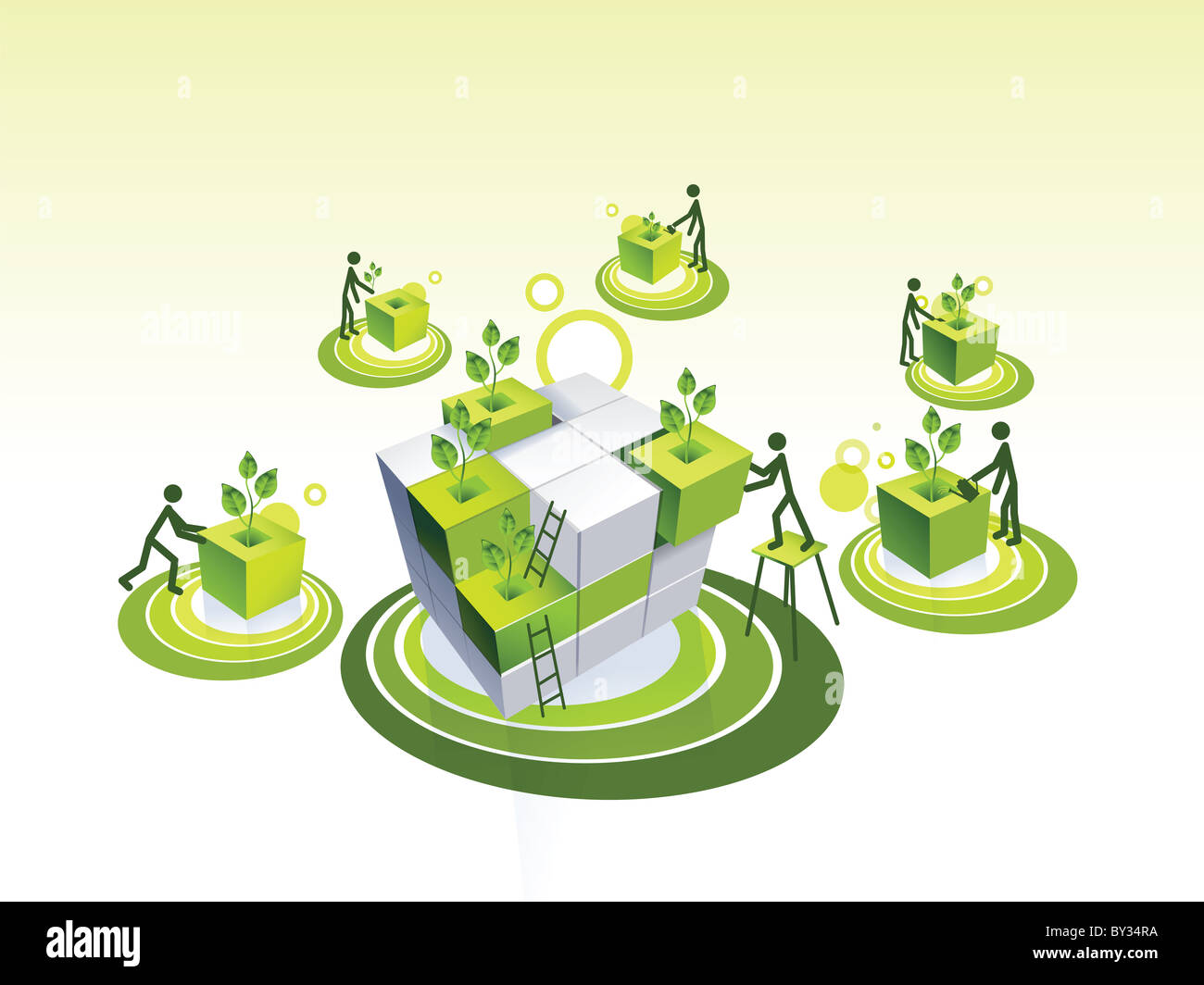 Building a green future. Community working together to build a green ...