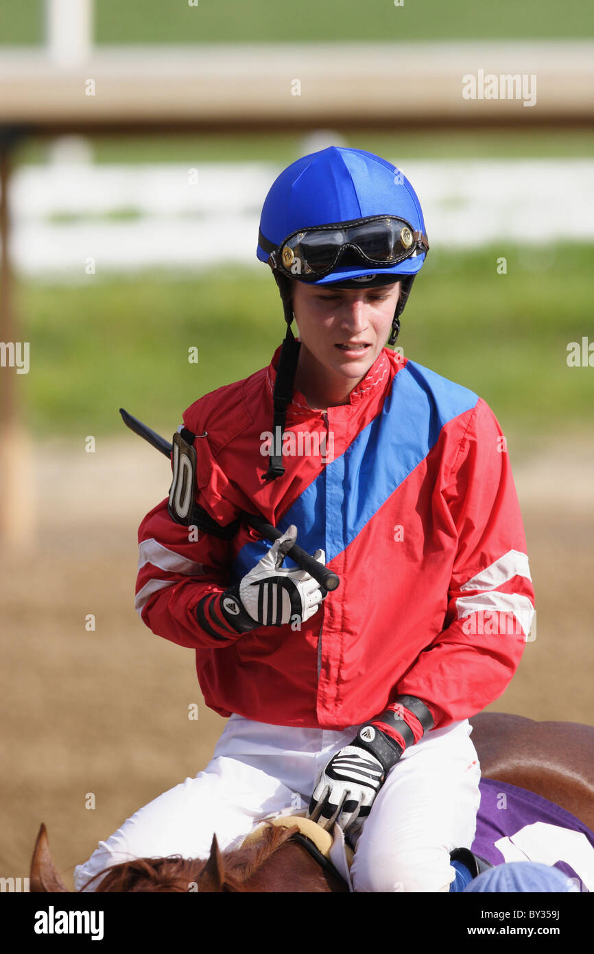 Jockey Forest Boyce at Colonial Downs racetrack, New Kent County ...