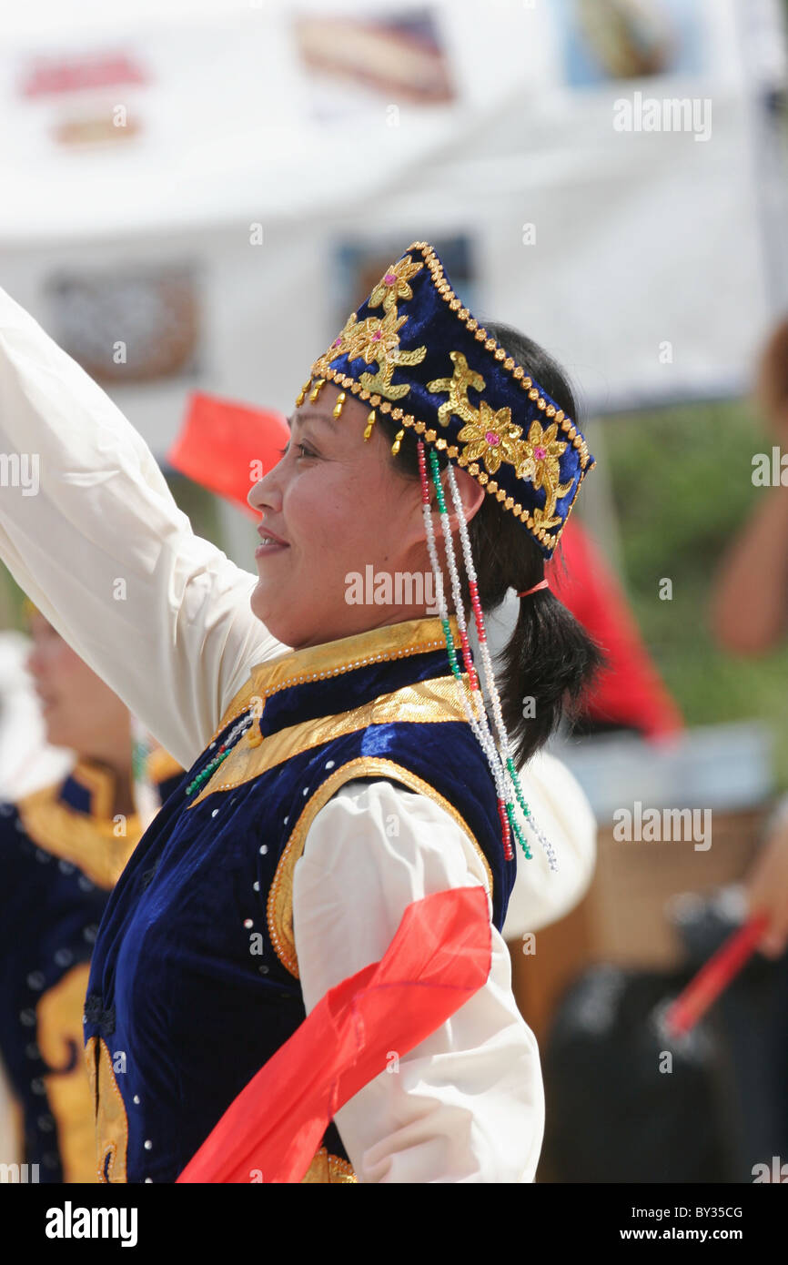 Chinese woman performing traditional dance in celebration of Duanwu ...