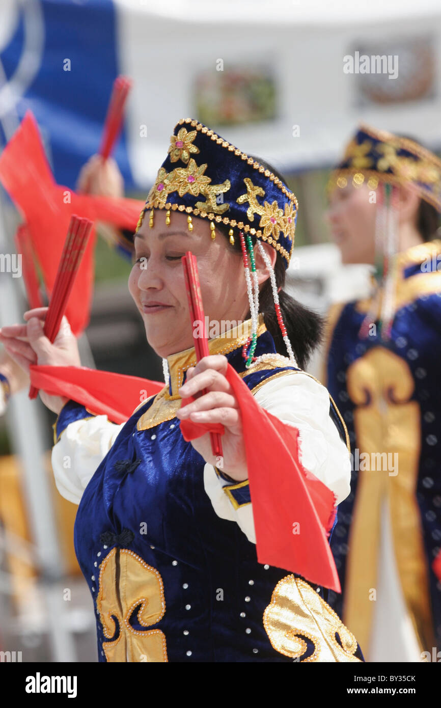 Chinese woman performing traditional dance in celebration of Duanwu ...