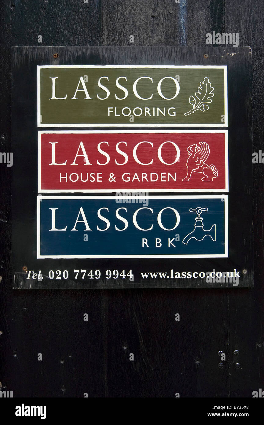 Lassco reclamation yard sign Stock Photo - Alamy