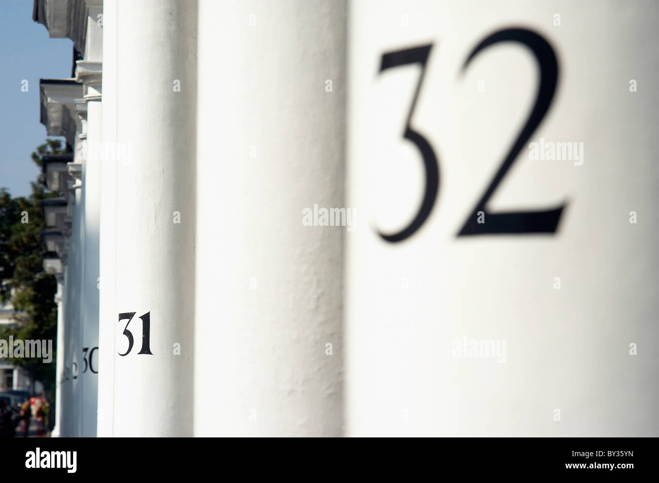 House numbers in a West London street Stock Photo - Alamy