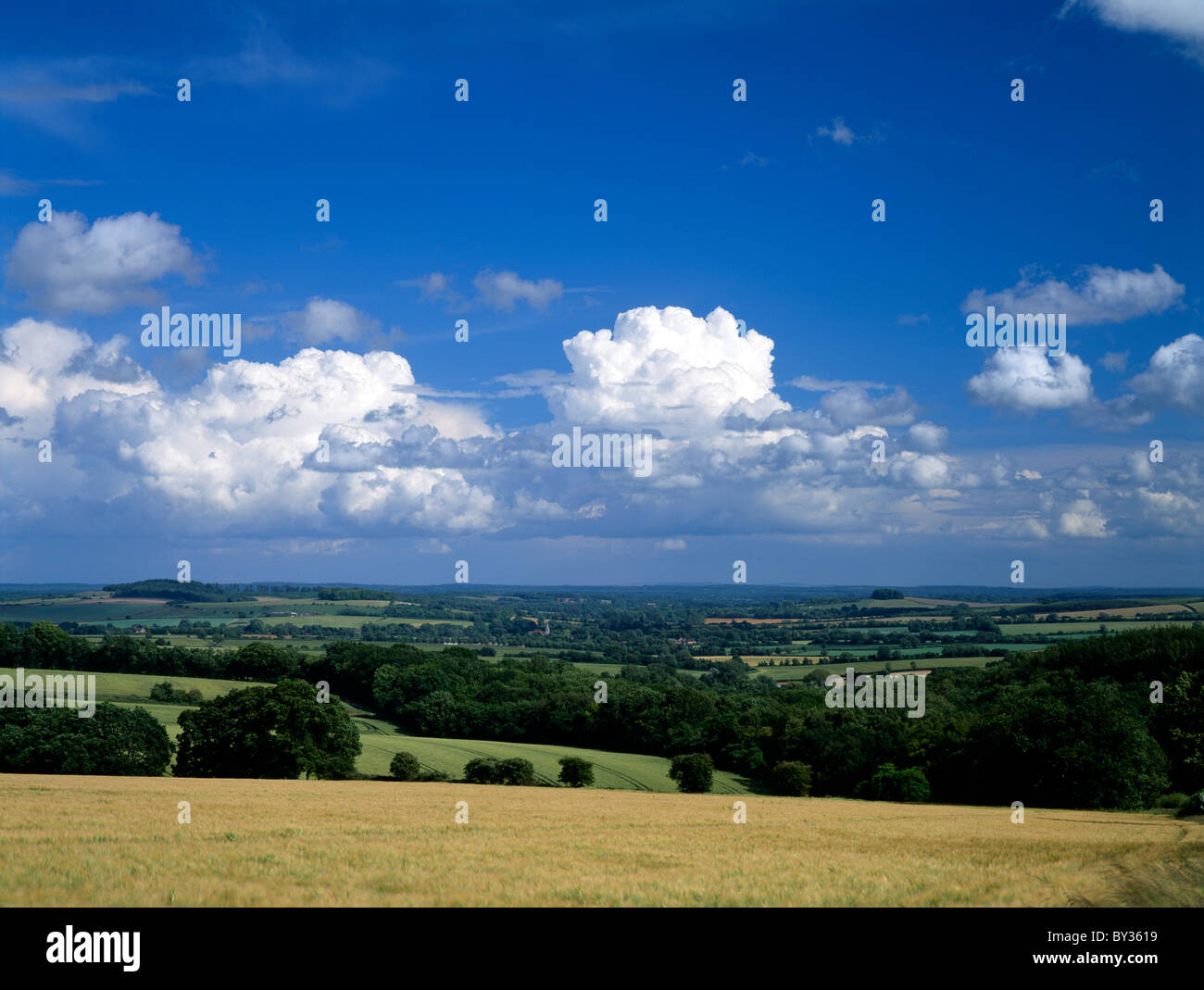 A view of the Allen River Valley in Hampshire, England, UK Stock Photo ...