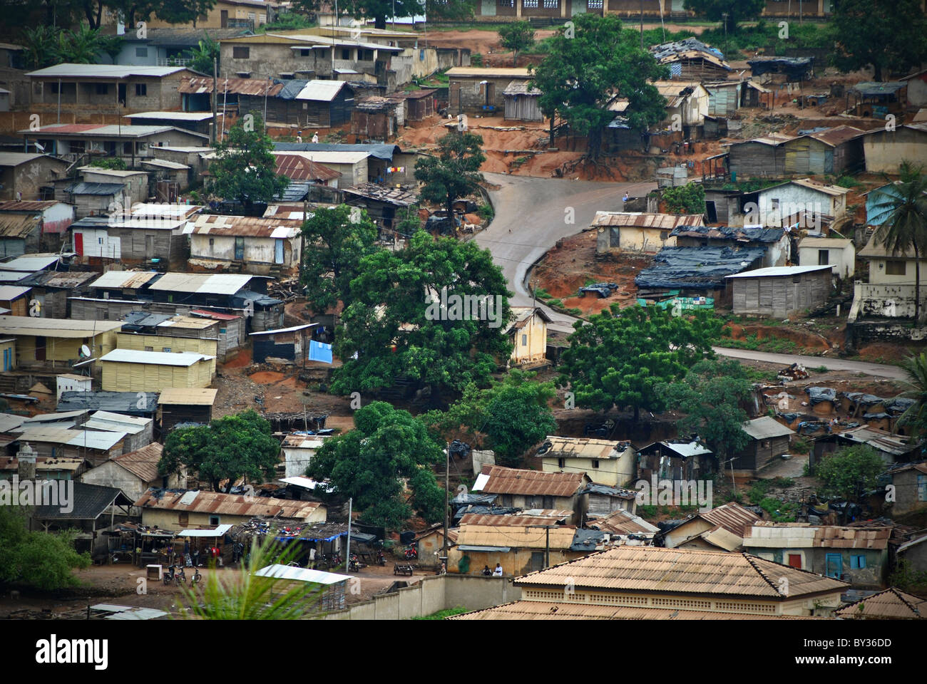 Poor housing in Sassandra, Ivory Coast, West Africa Stock Photo - Alamy