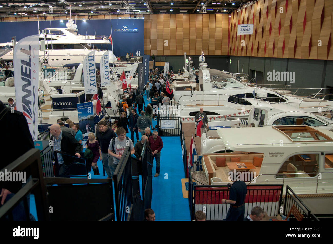 London Boat show excel exhibition center east London Stock Photo - Alamy