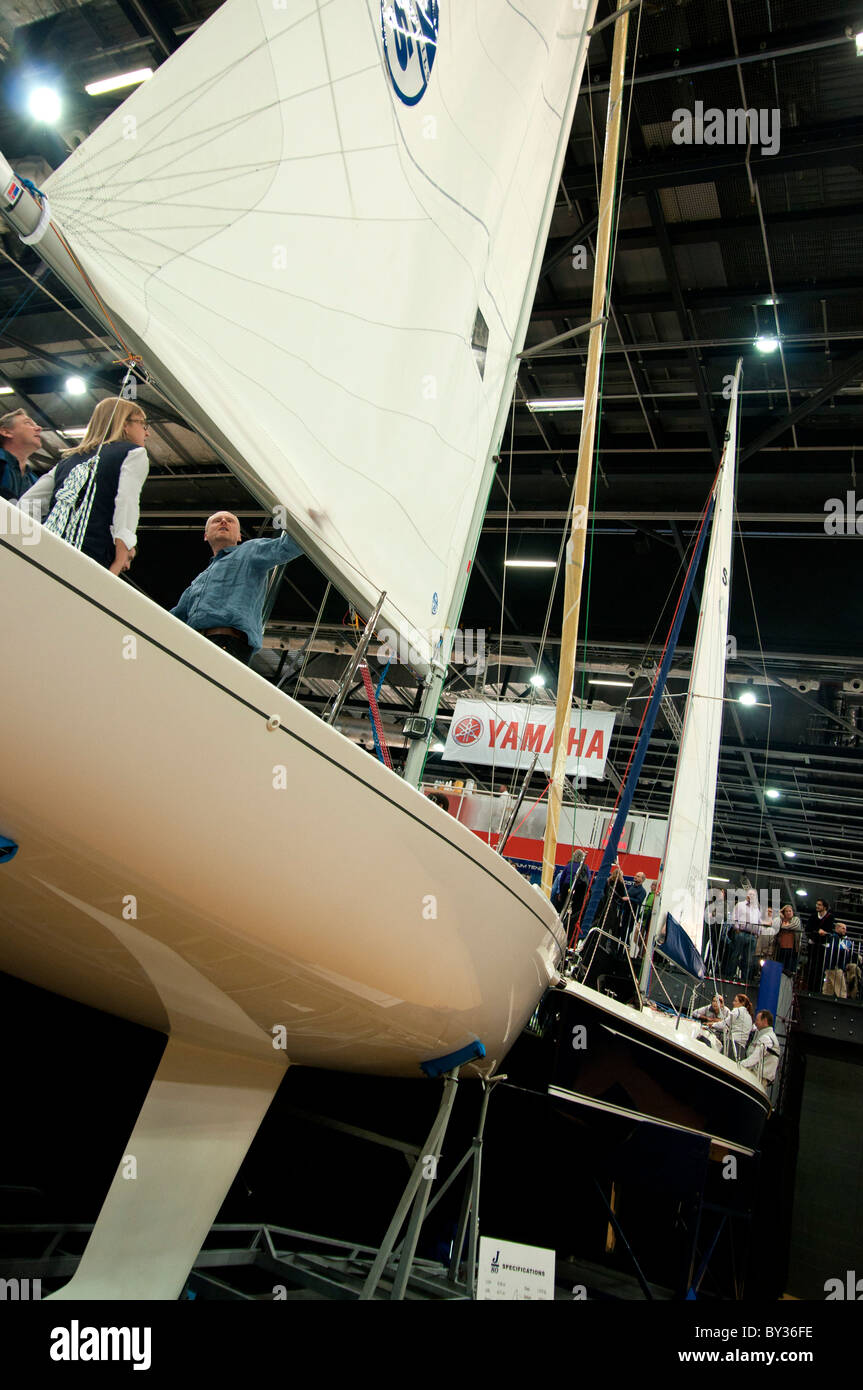 London Boat show excel exhibition center east London Stock Photo - Alamy